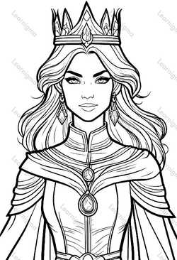 Fantasy Queen | Coloring Pages | Learnigma