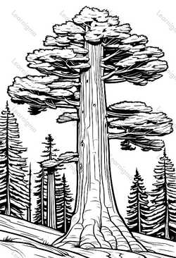 Sequoia Tree | Coloring Pages | Learnigma