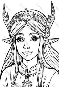 Elf Girl | Coloring Pages | Learnigma