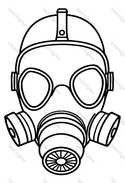 Gas Mask | Coloring Pages | Learnigma
