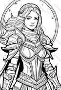 Fantasy Female Knight | Coloring Pages | Learnigma