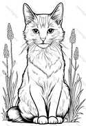 Turkish Angora Cat | Coloring Pages | Learnigma